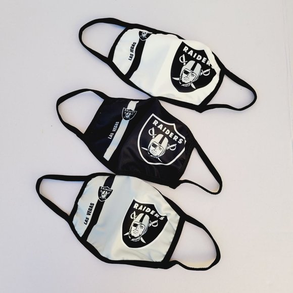 Accessories | Las Vegas Raiders 3 Pack Football Team Adults Logo Face ...
